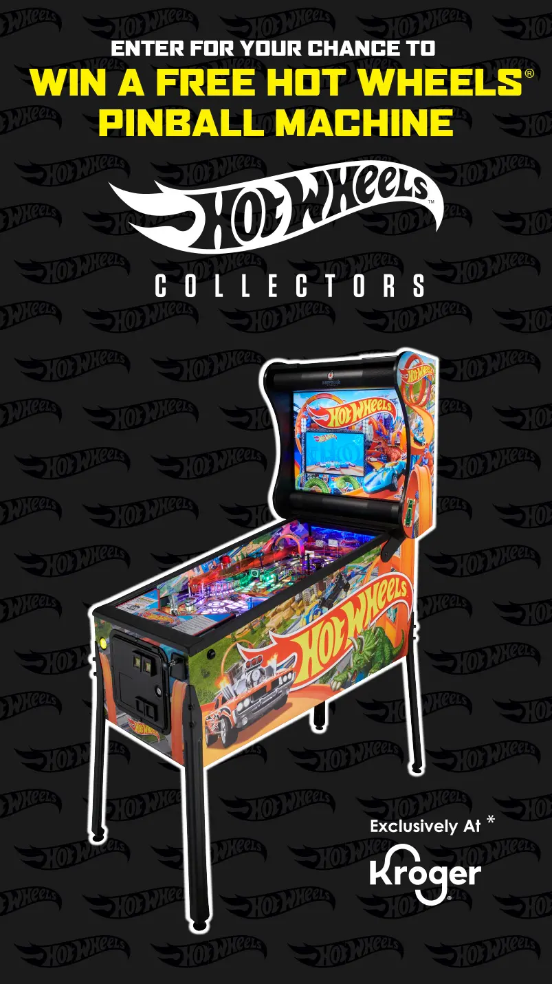 Win an Exclusive Hot Wheels Pinball Machine ($6,595 value)!