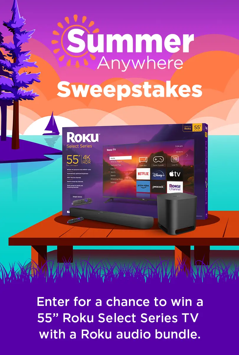 Win a 55″ Roku Select Series TV with a Roku audio bundle!