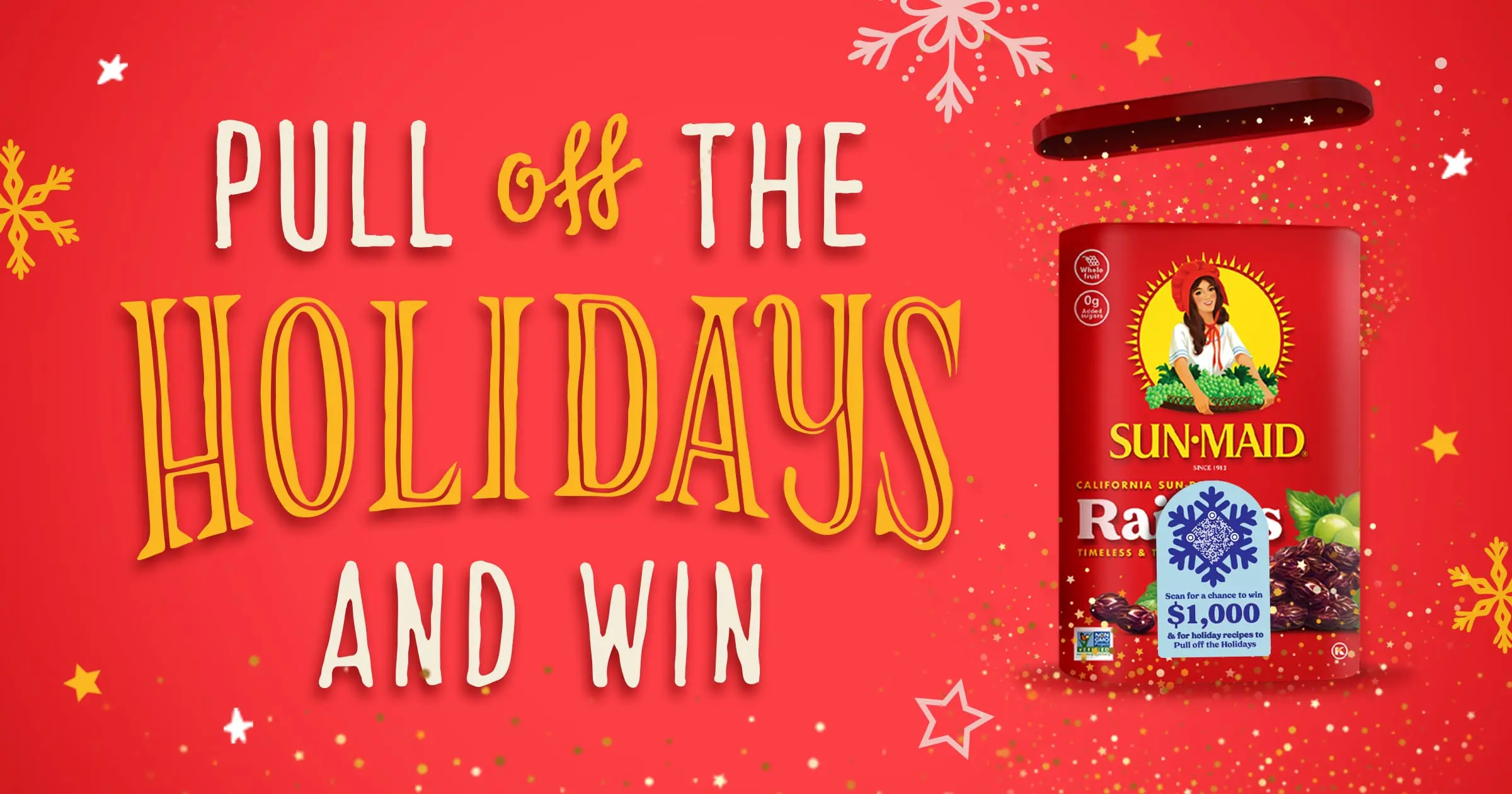 Win $1,000 Plus A Sun-Maid Product Bundle ($1,039.75 value)!