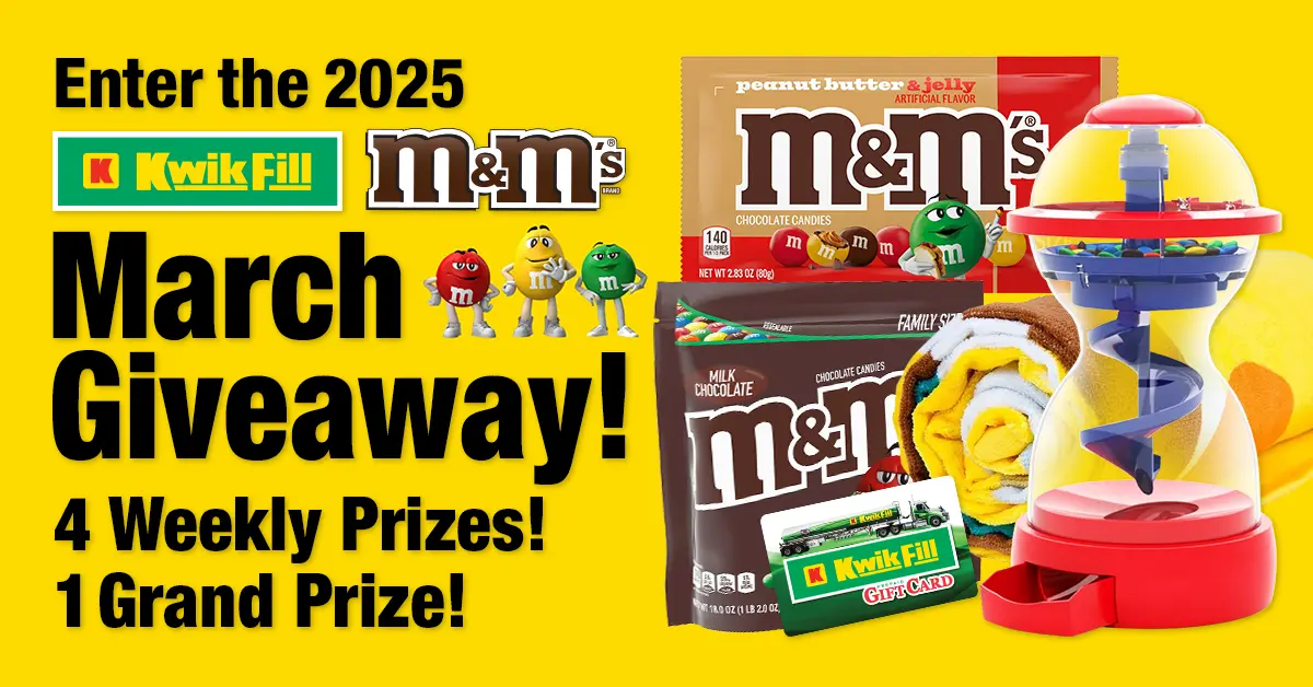 Win M&M’s Gear And A $250 Kwik Fill Gift Card!